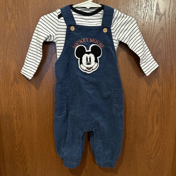 Disney | Bottoms | Disney Baby Mickey Mouse Corduroy Overalls Long ...